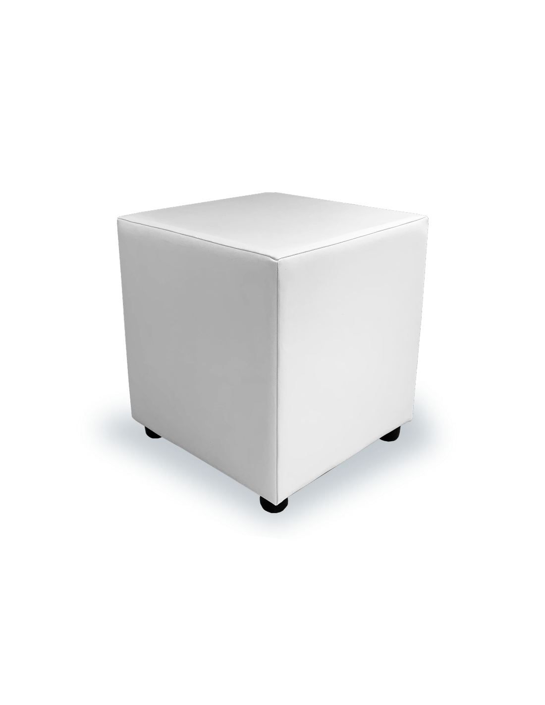 White Faux Leather Cube Seating | UK handmade | Footstools Direct