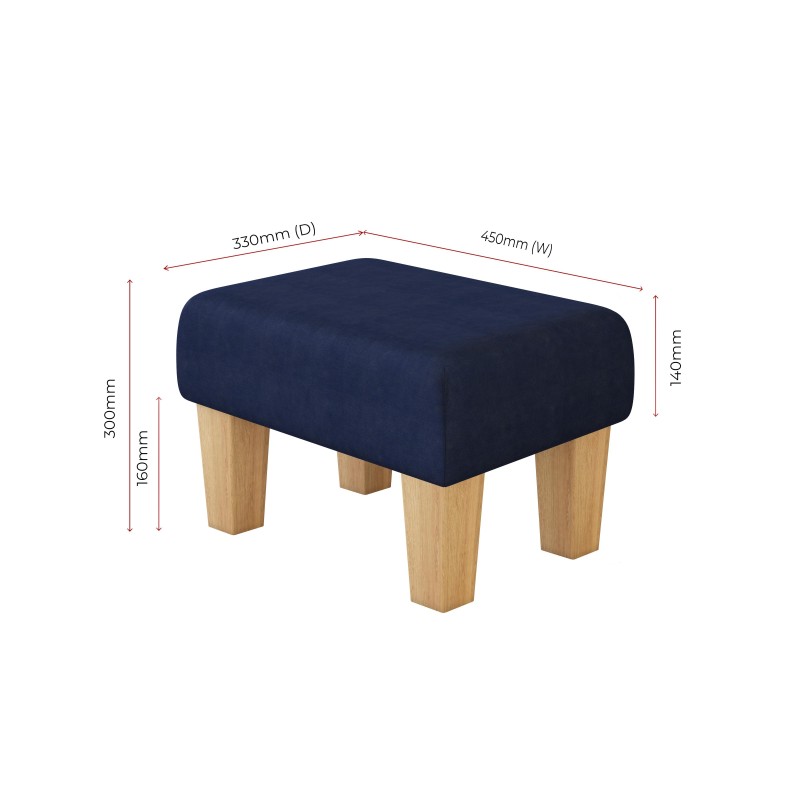 Large Fabric Material Footstools | Footstools Direct | Handmade Goods!
